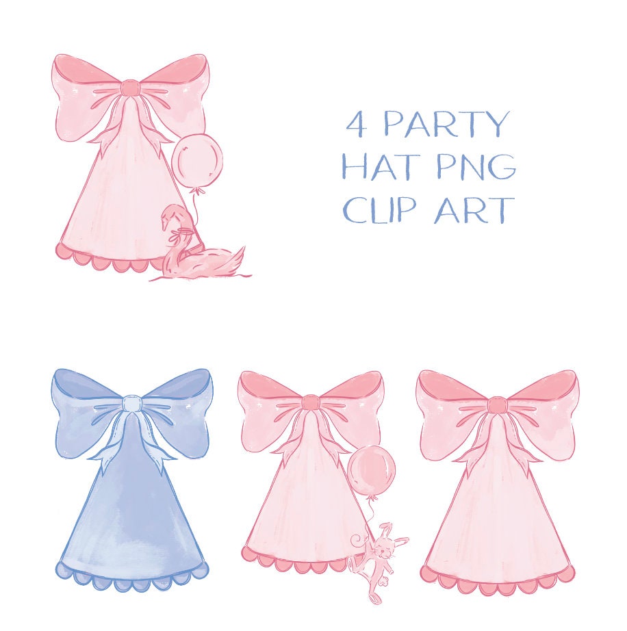 Party Hat Clip Art PNG Set - Etsy