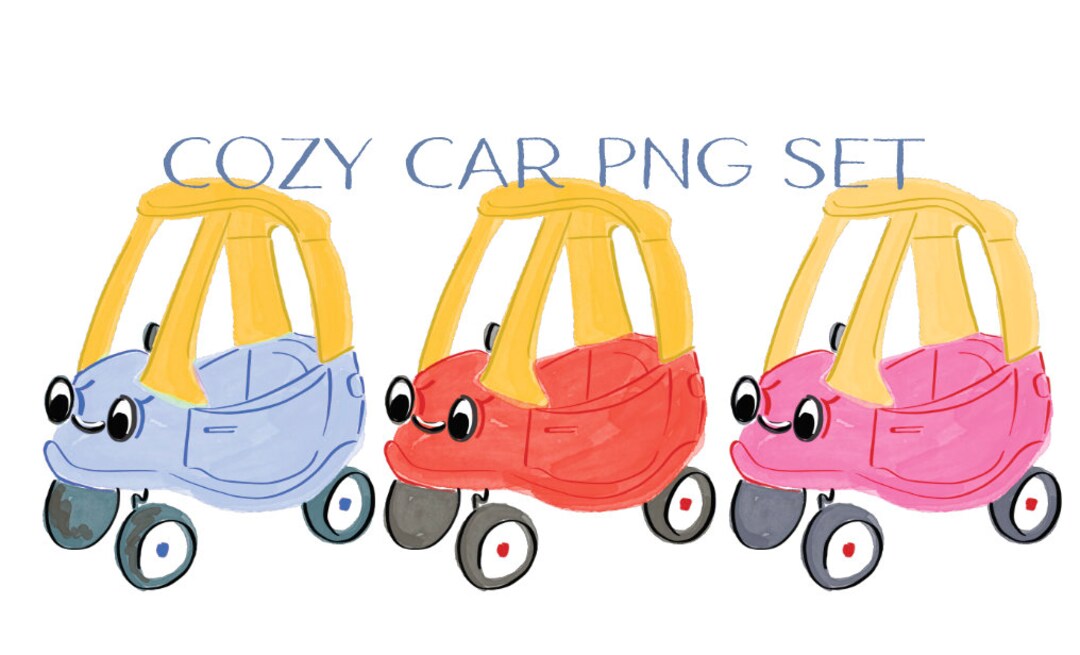 Cozy Car Hand Drawn Clip Art PNG - Etsy