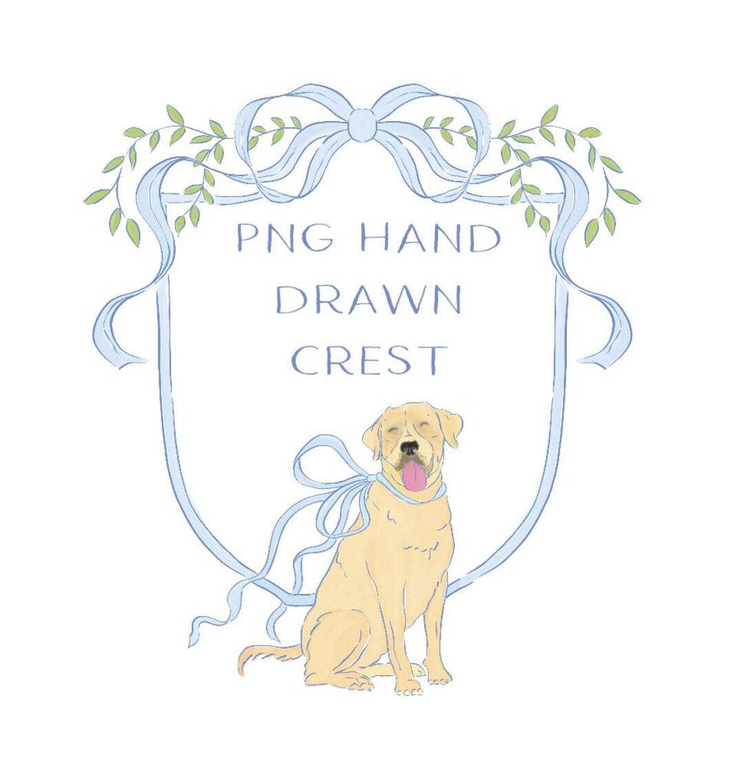 Yellow Lab Crest Hand Drawn PNG Clip Art - Etsy