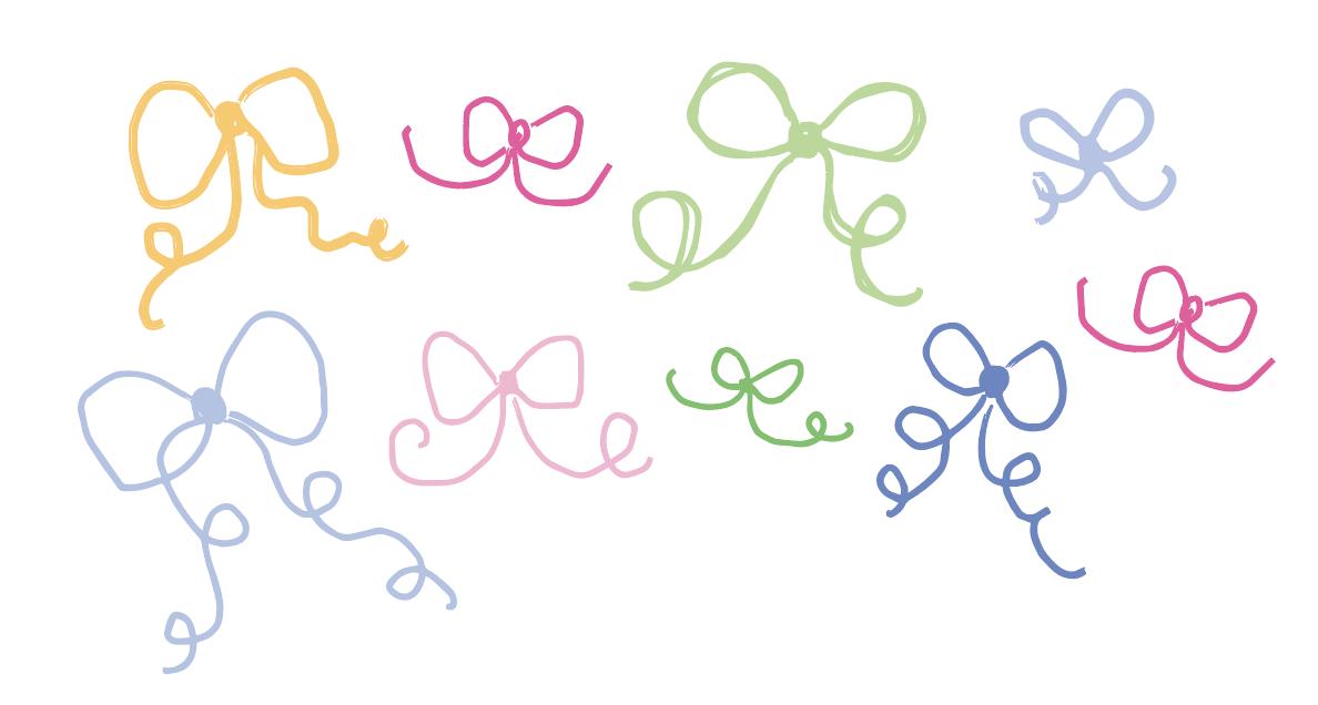 Colorful Bows Clip Art and Seamless Pattern - Etsy