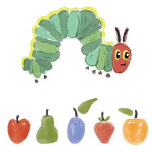 Hungry Caterpillar Clip Art Pattern - Etsy