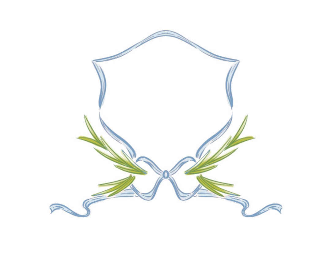 Baby Blue Hand Drawn Crest Set - Etsy