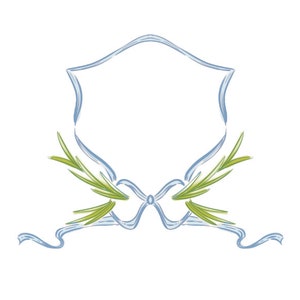 Baby Blue Hand Drawn Crest Set - Etsy