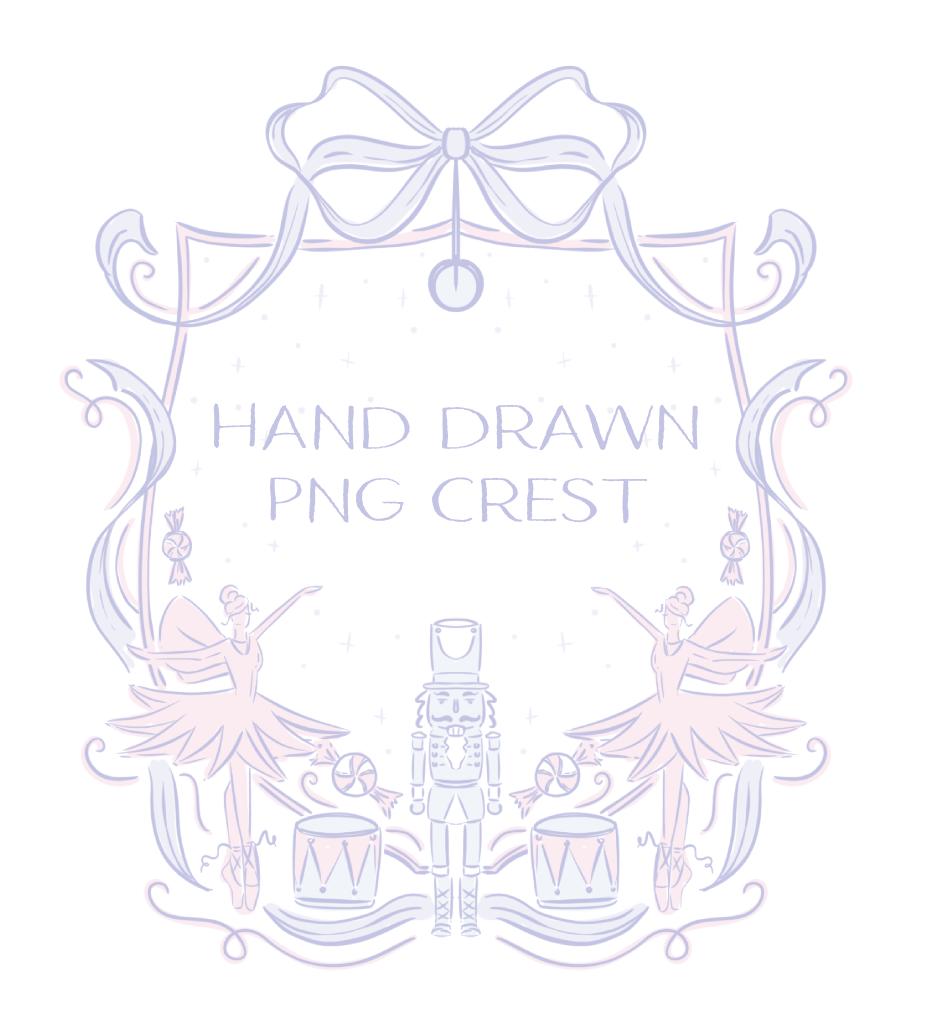 Pastel Sugar Plum Crest Hand Drawn PNG Clip Art Crest - Etsy