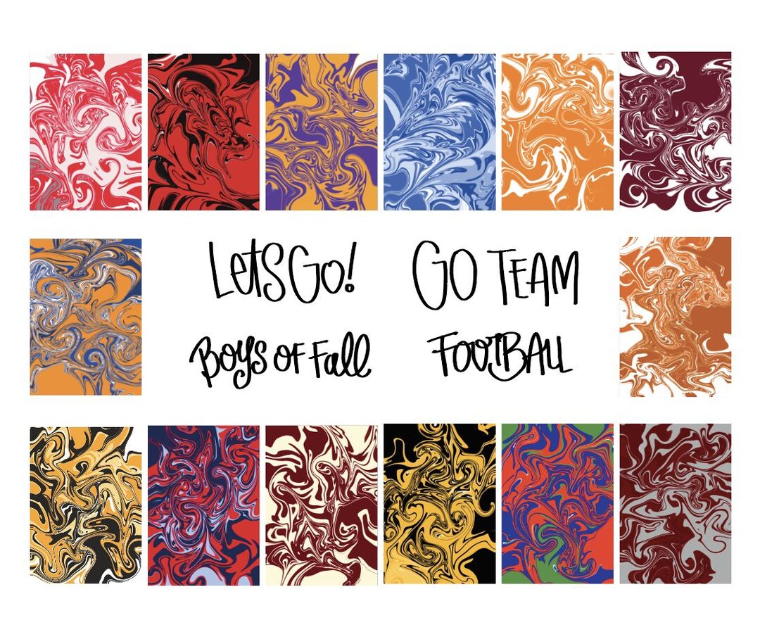 Marbled Digital Paper Patterns 5x7 Clip Art PNG Football Team Colors - Etsy