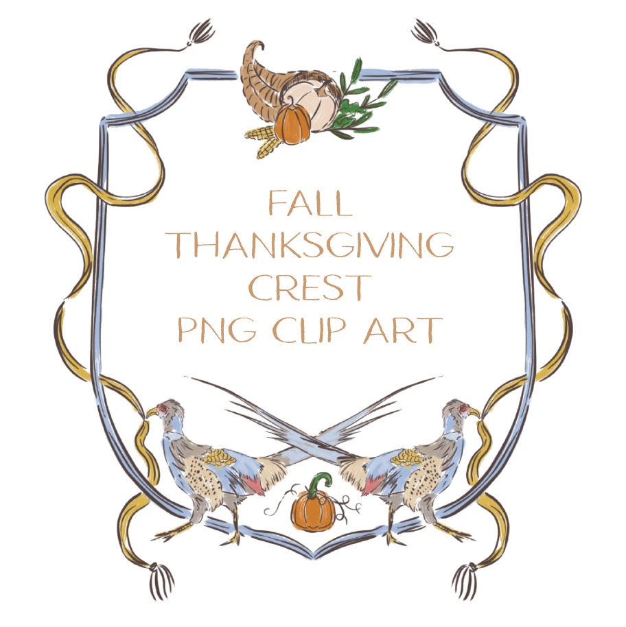 Thanksgiving Fall Crest PNG - Etsy