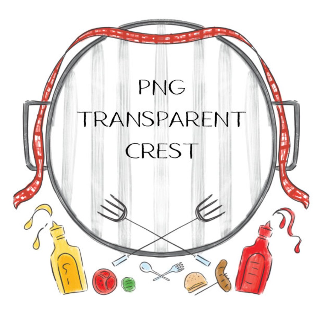 Hand Drawn Cook Out Grill Crest PNG Clip Art - Etsy