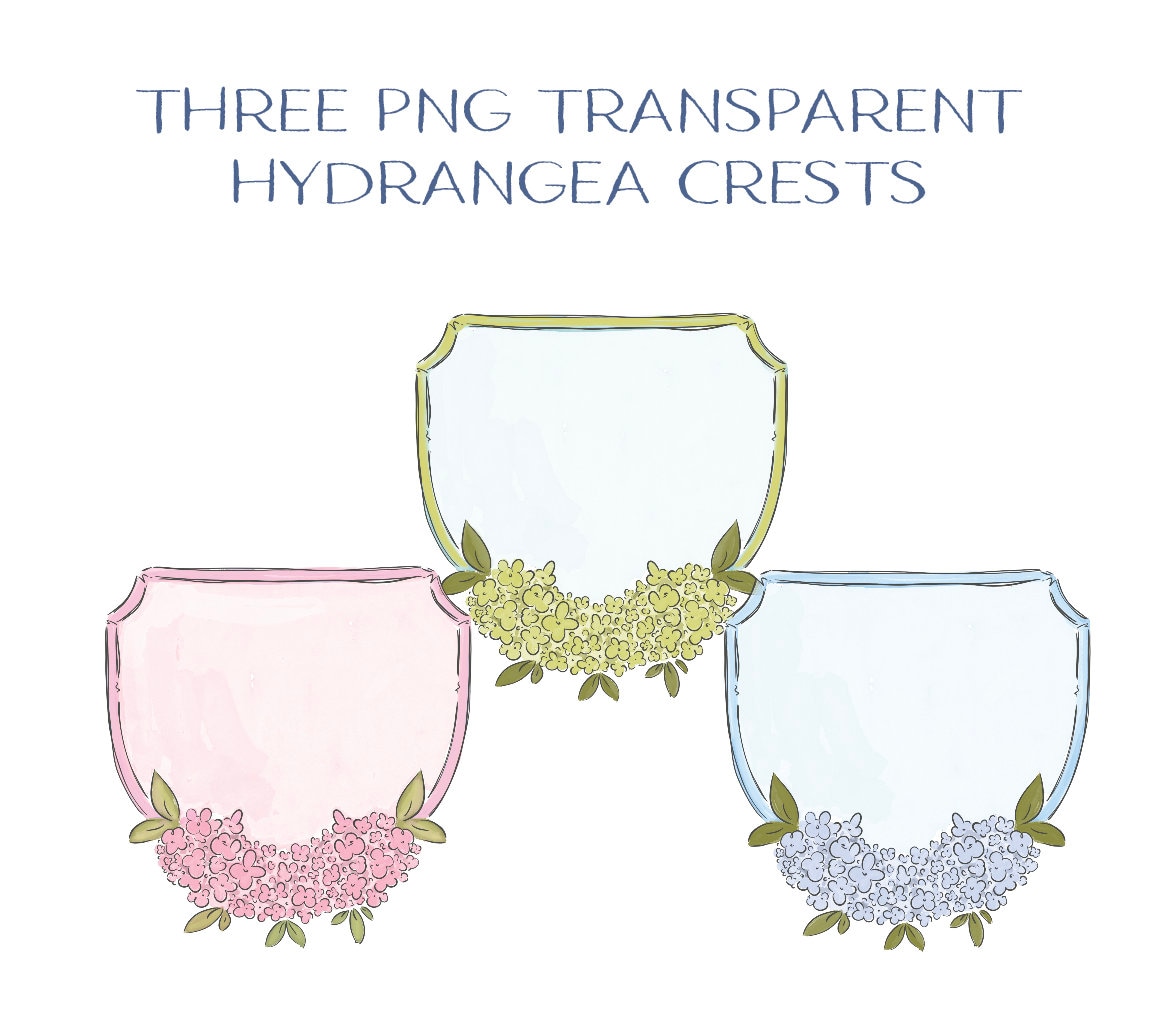 PNG Transparent Hydrangea Crest Clip Art Set - Etsy