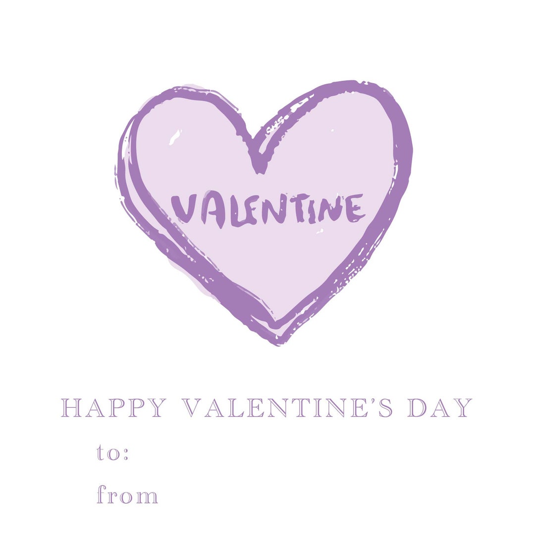 Conversation Hearts Valentine Card Set - Etsy