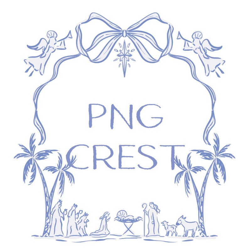 Blue Christmas Crest - Etsy