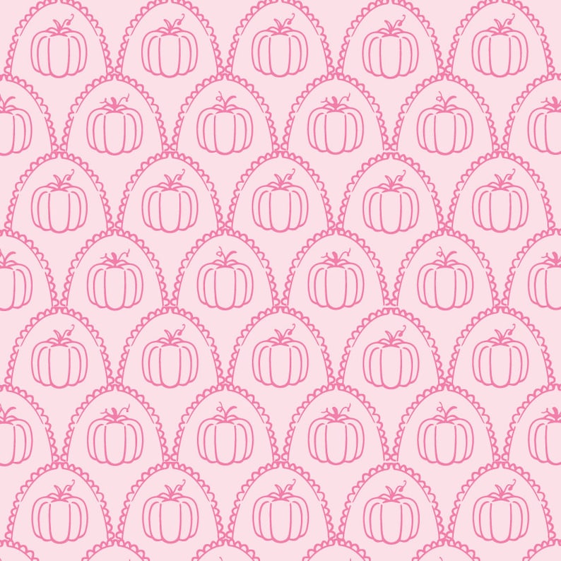 Pink Grand Millennial Pumpkin Pattern - Etsy