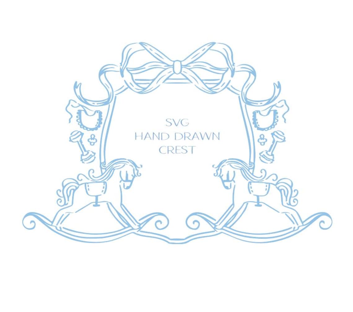 Rocking Horse Baby Clip Art Crest SVG - Etsy