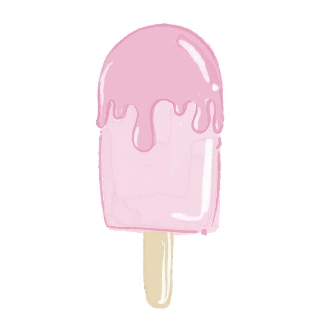 Hand Drawn Popsicle Clip Art Pink - Etsy