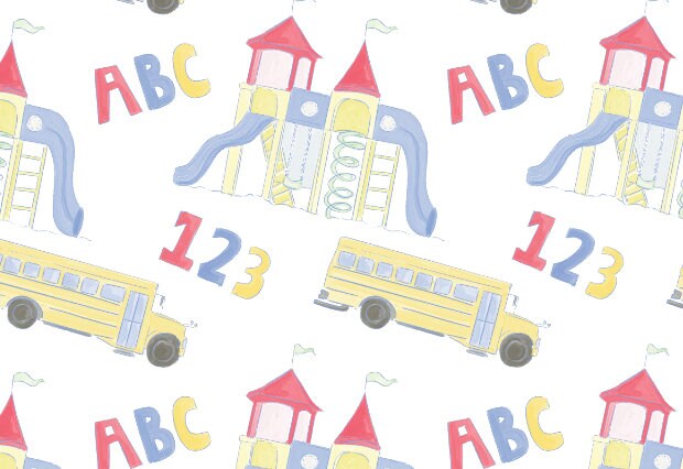 Primary School Set Clip Art PNG and Seamless Pattern - Etsy