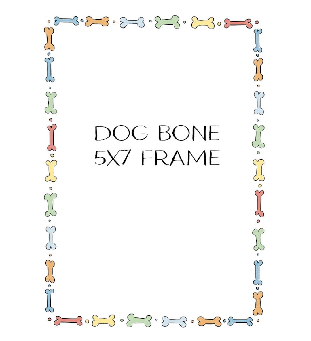 Dog Bone 5x7 Frame PNG - Etsy