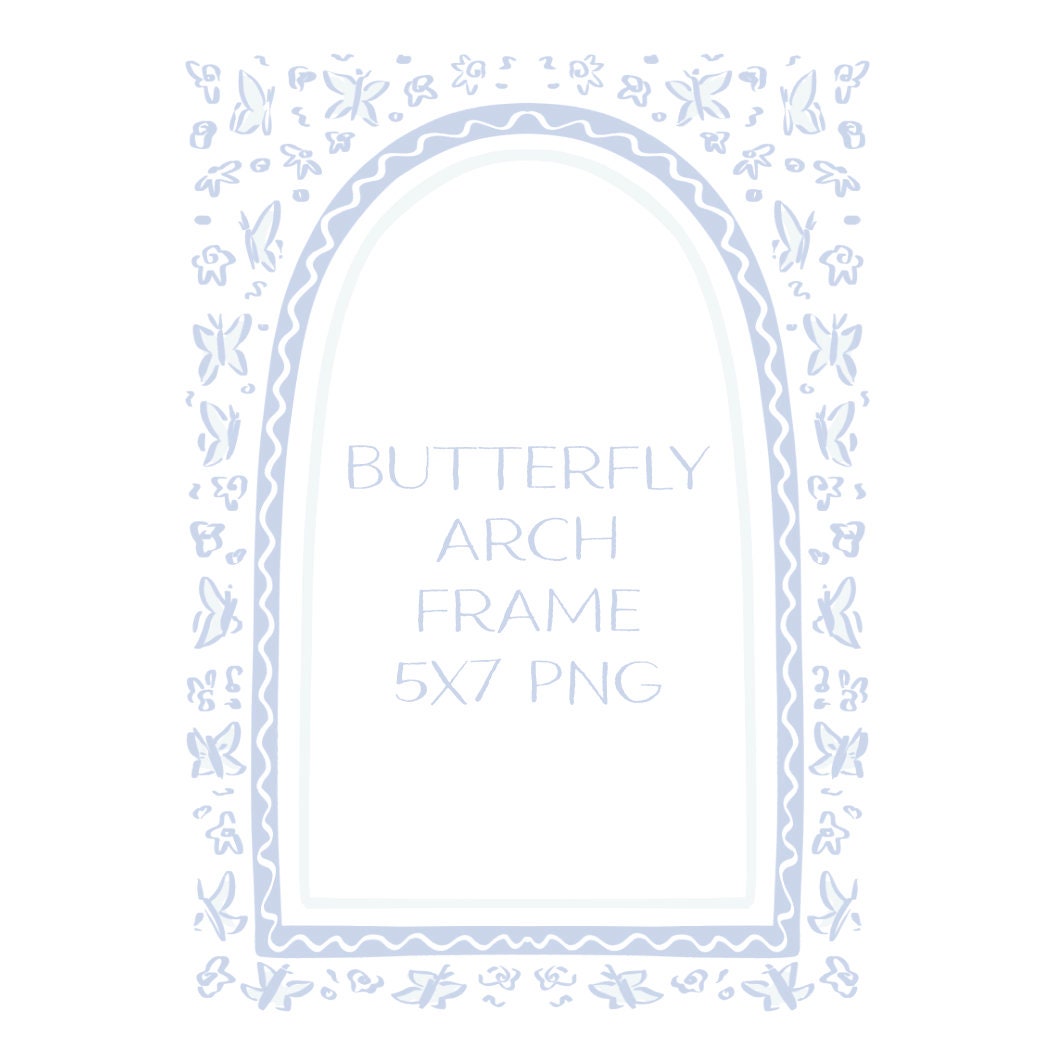 Arch Butterfly Frame Clip Art - Etsy