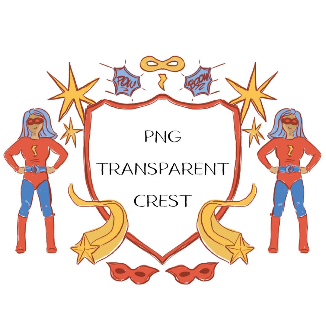 Super Hero Crest PNG Clip Art - Etsy