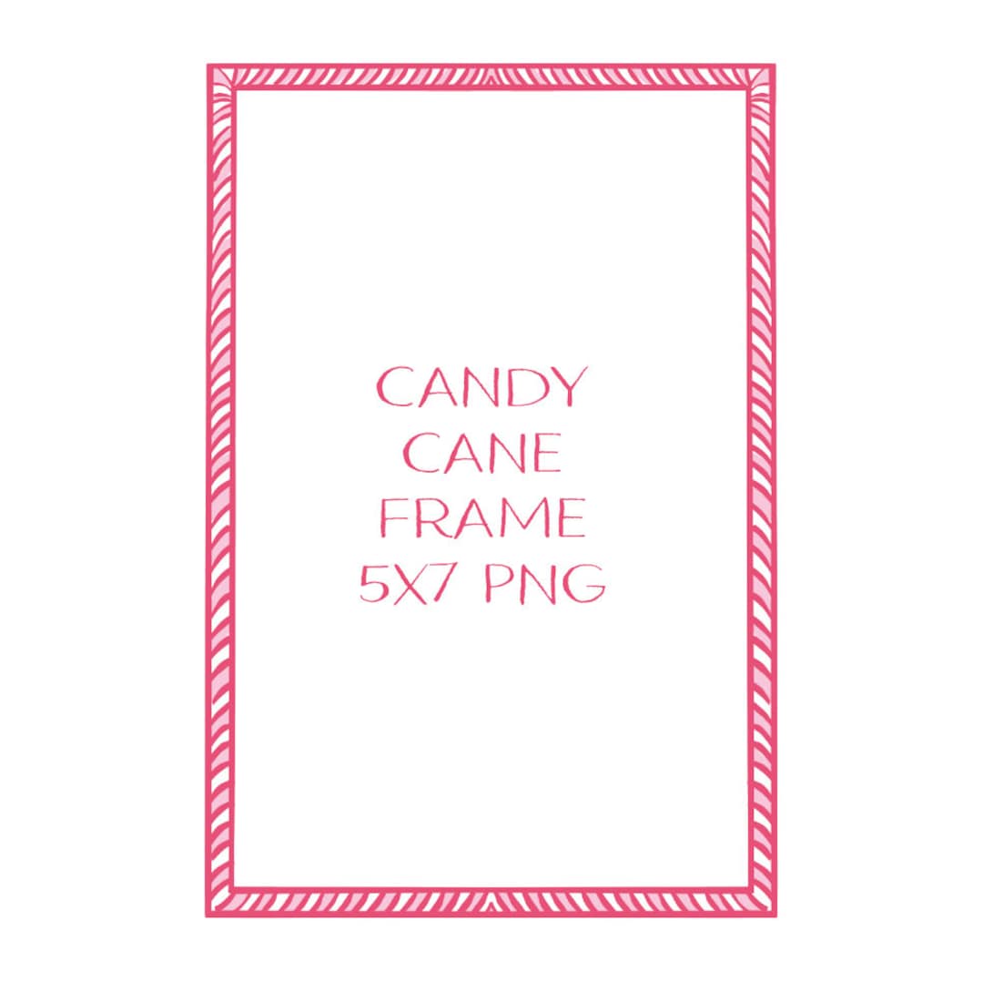 Candy Cane Frame PNG Clip Art - Etsy