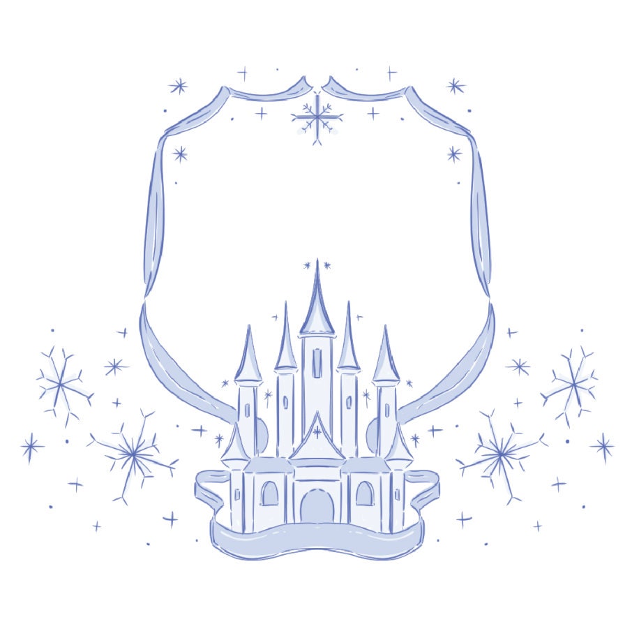 Frozen Inspired Castle Snowflake Crest - Etsy
