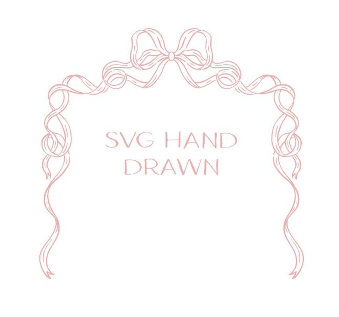 Hand Drawn Bow Sash SVG - Etsy