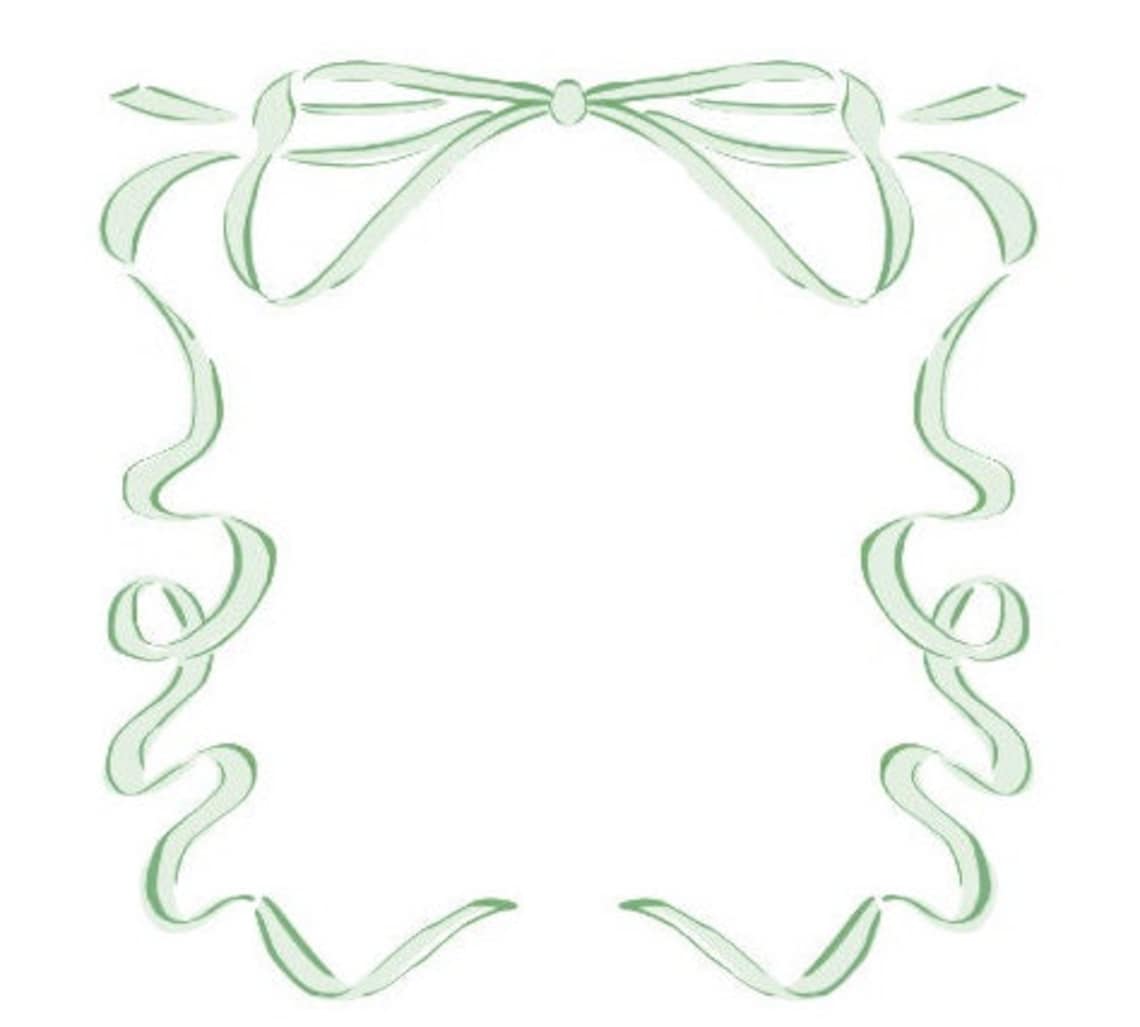 Monocolor Hand Drawn Bows & Frames - Etsy