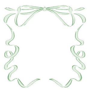 Monocolor Hand Drawn Bows & Frames - Etsy