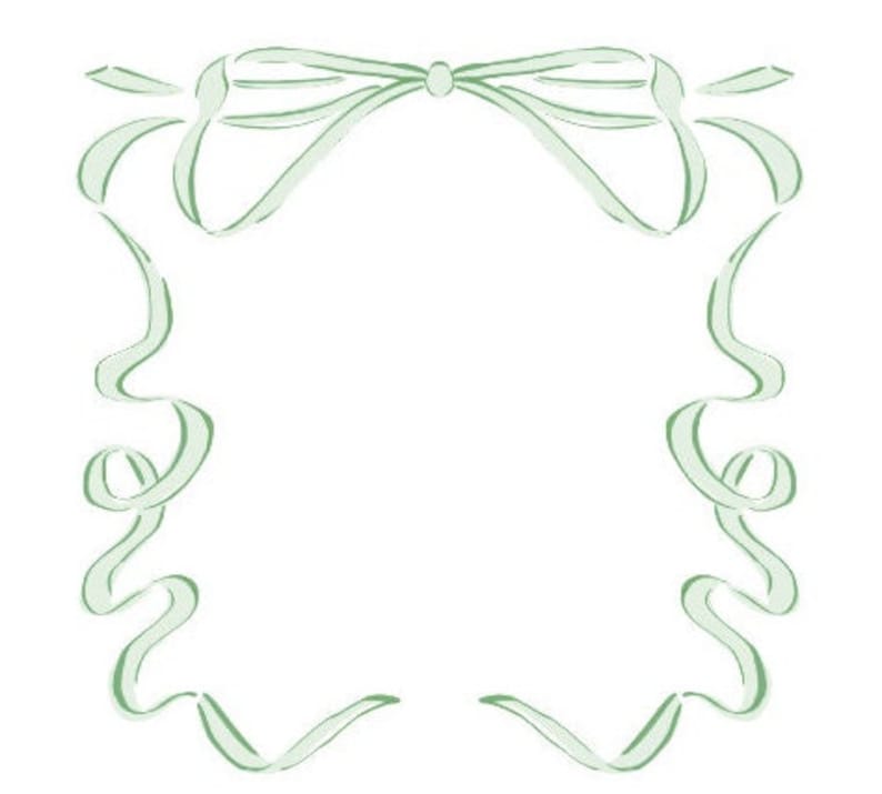Monocolor Hand Drawn Bows & Frames - Etsy