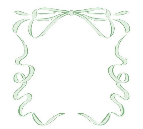 Monocolor Hand Drawn Bows & Frames - Etsy