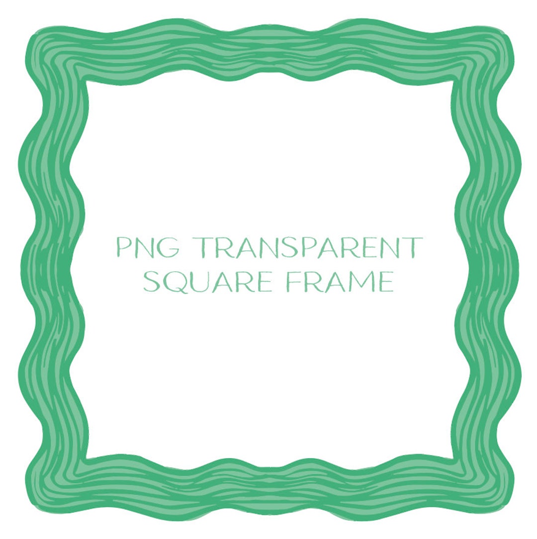 Green Squiggle Frame PNG Transparent - Etsy