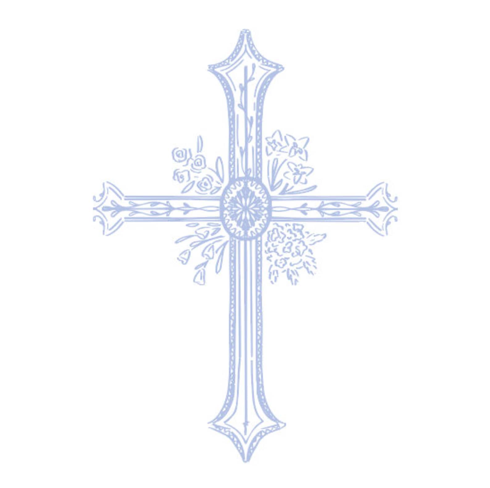 Floral Block Print Cross Motif PNG - Etsy