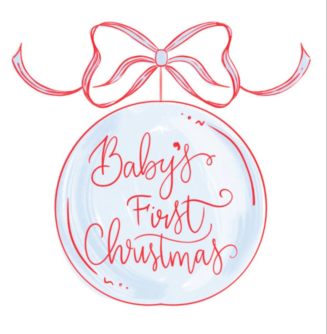 Baby's First Christmas Ornament Graphic - Etsy