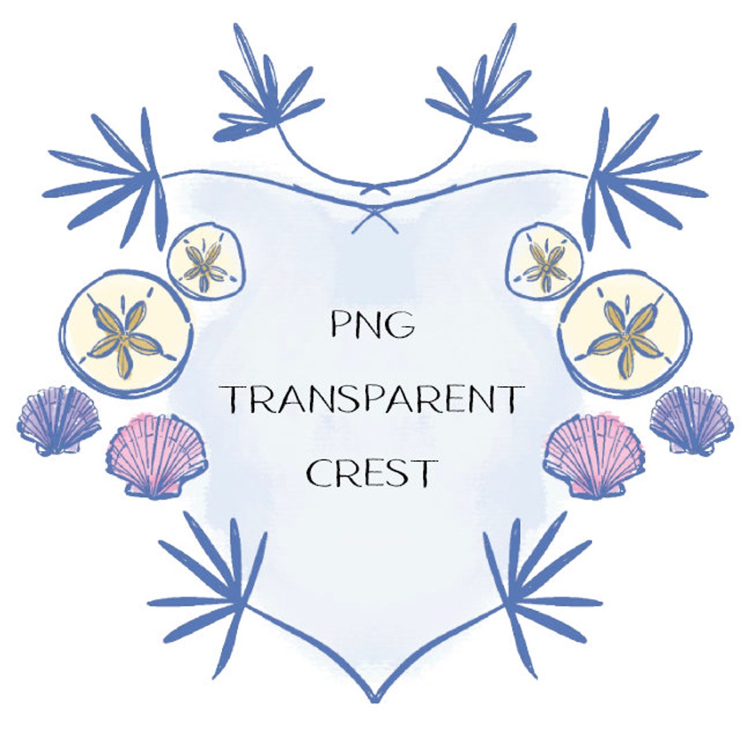 Hand Drawn Coastal Palm Crest PNG Clip Art - Etsy