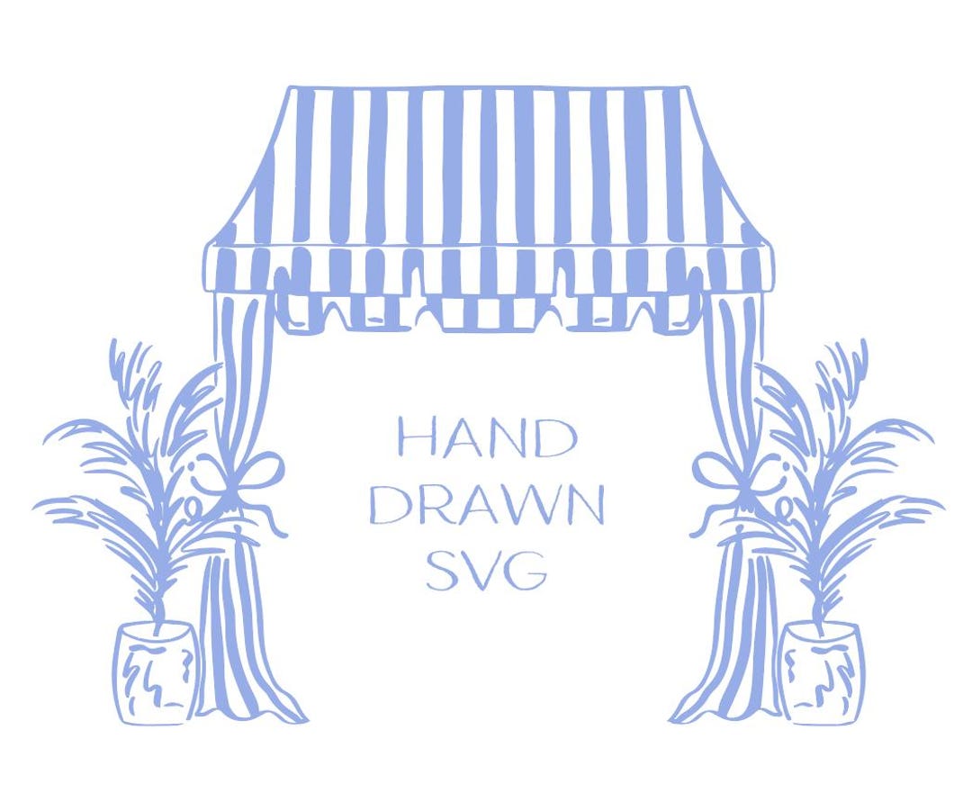 Palm Beach Pool Cabana SVG - Etsy