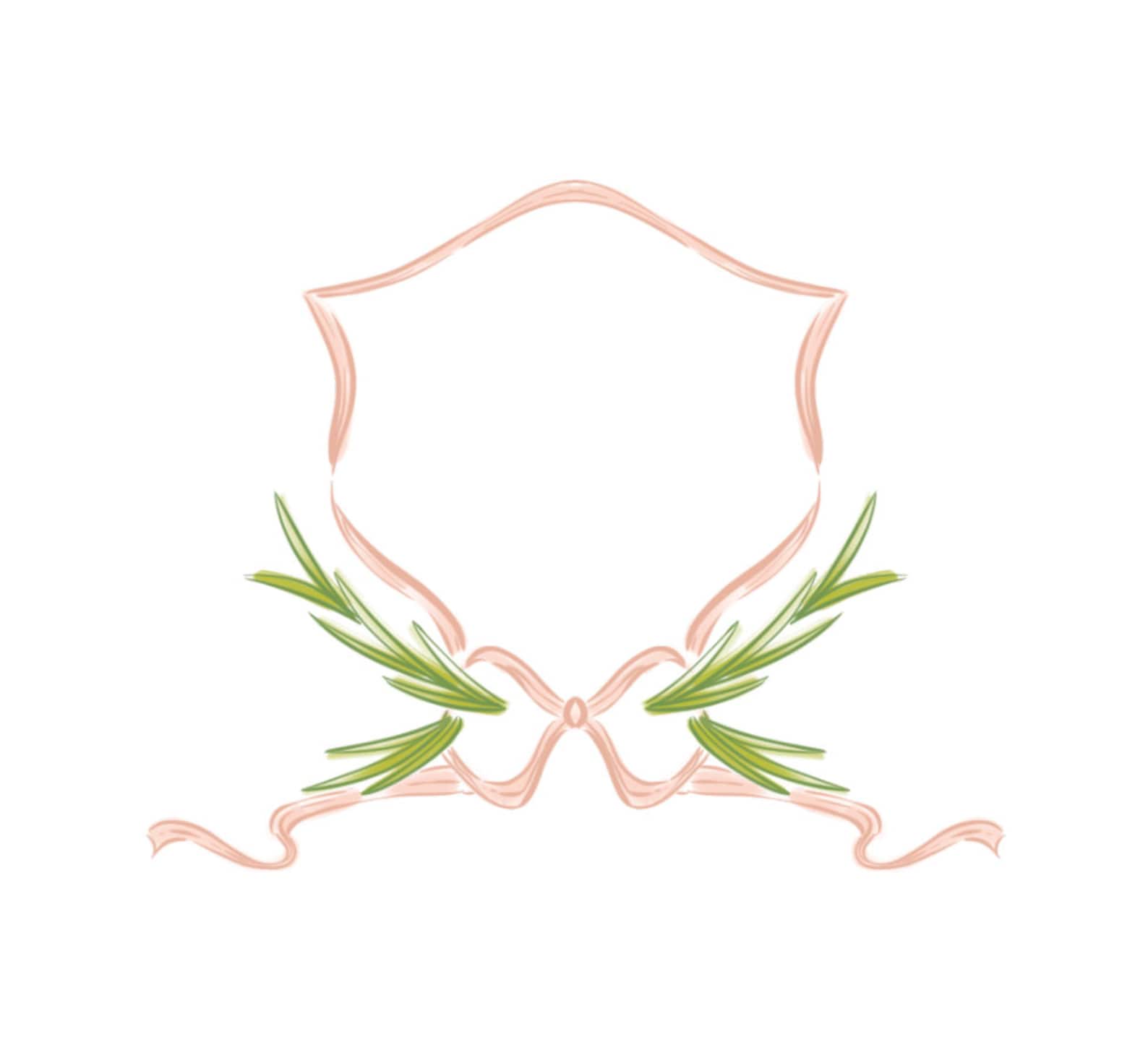 Pink Hand Drawn Crest Set - Etsy