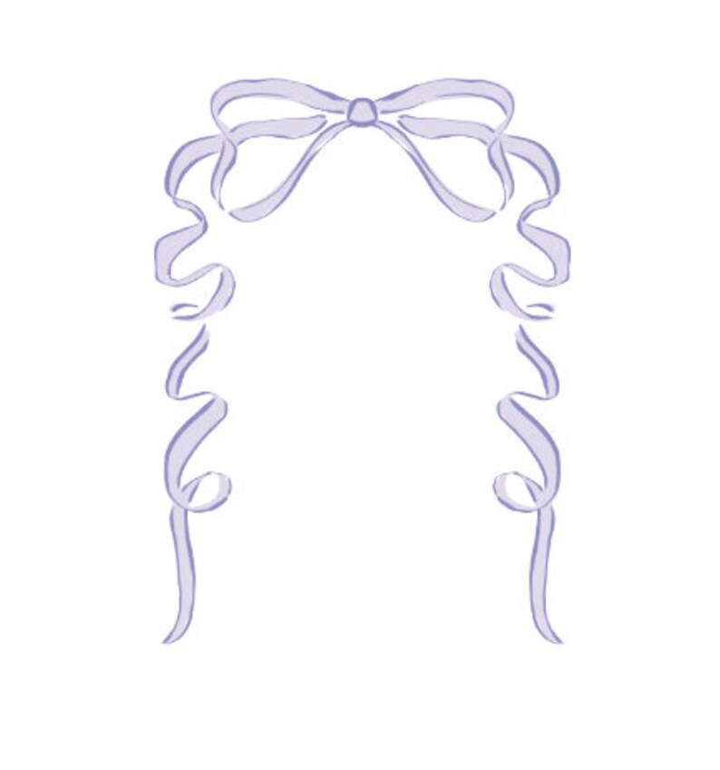 Monocolor Hand Drawn Bows & Frames - Etsy