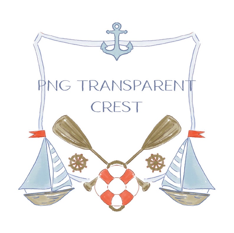 Hand Drawn Nautical Crest PNG Clip Art - Etsy