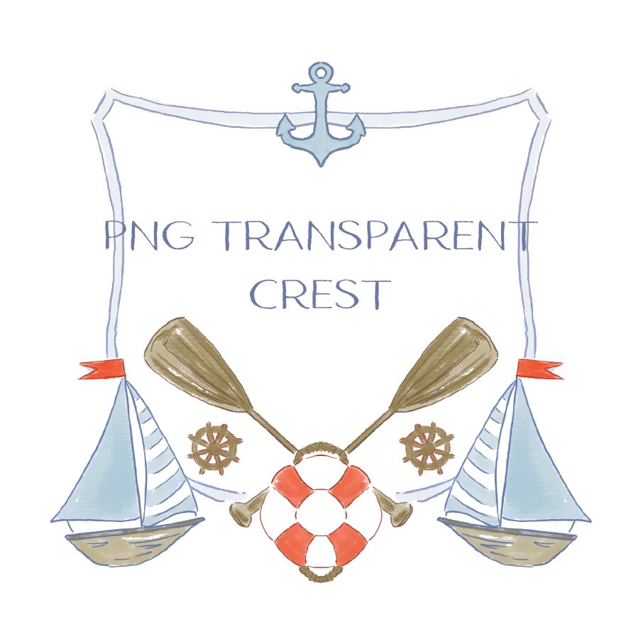 Hand Drawn Nautical Crest PNG Clip Art - Etsy