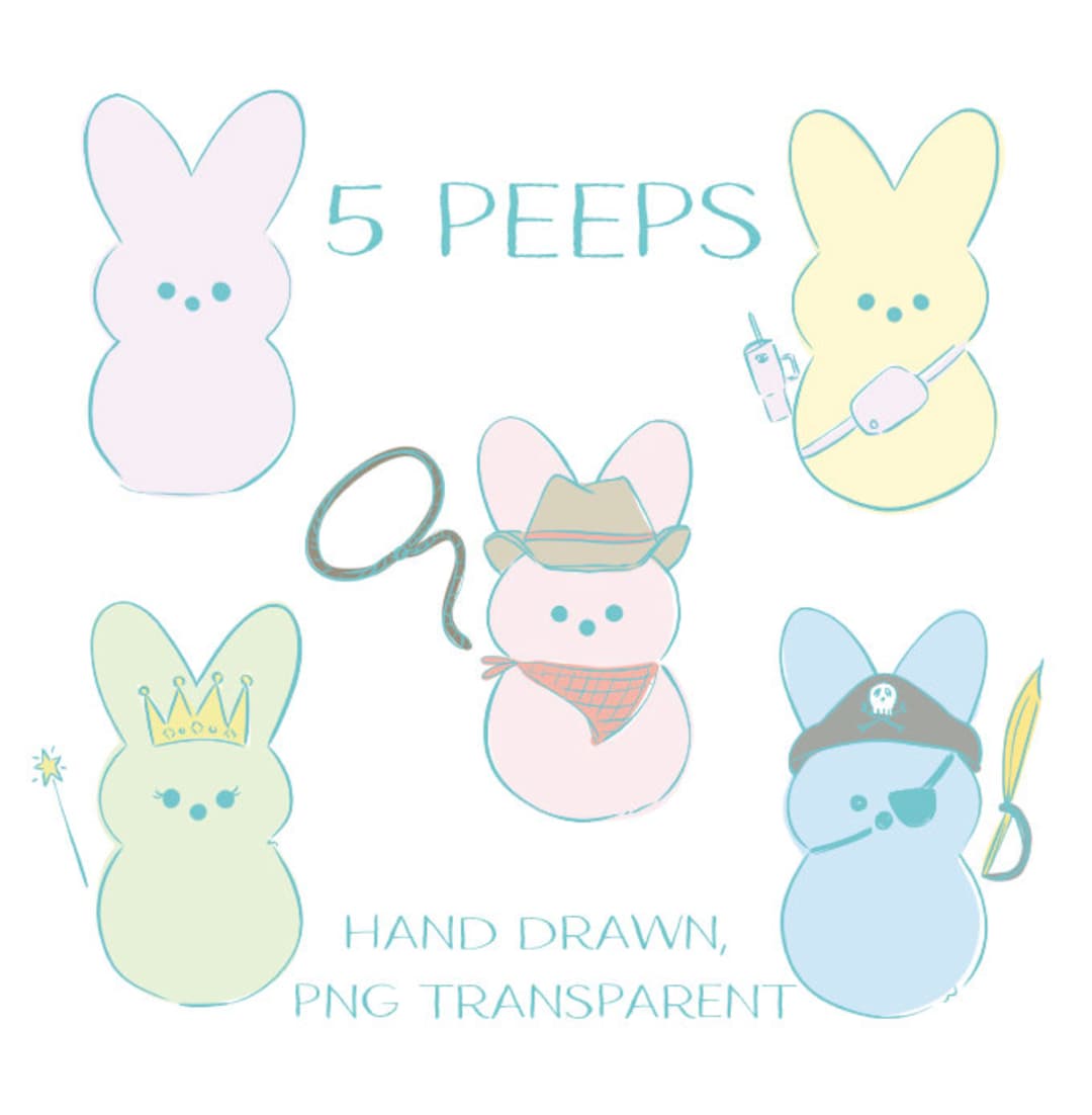 Peeps Easter Characters PNG Clip Art - Etsy