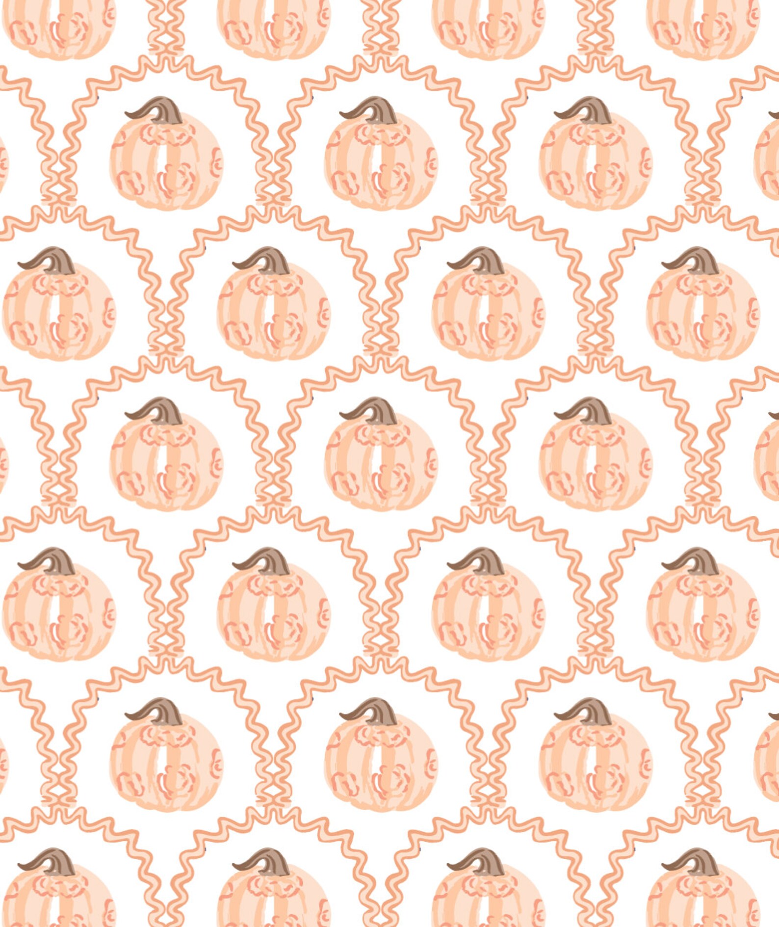Two Pastel Fall Pumpkin Patterns PNG - Etsy