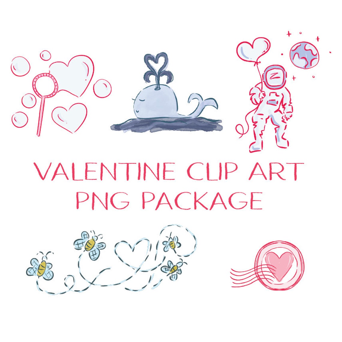 Valentine Clip Art Package Pngs - Etsy