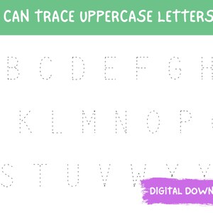 Printable Dotted Alphabet Letters Tracing Page, Handwriting Practice ...