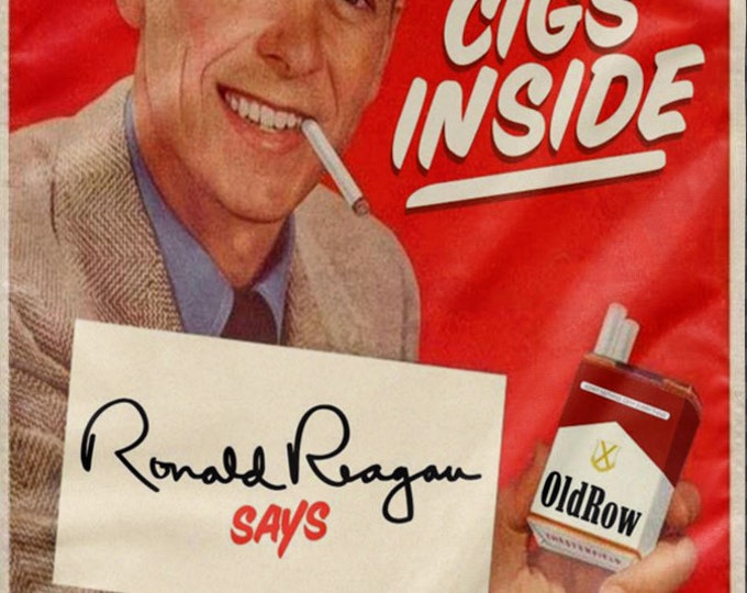Ronald Reagan Cigs Inside Flag - Etsy