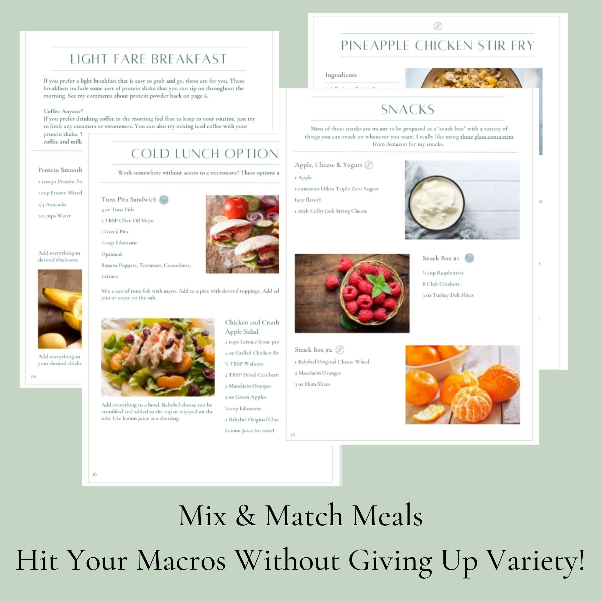 Easy Macro Meal Plan for Beginners | Macro Meal Plan | Macro Recipe ...