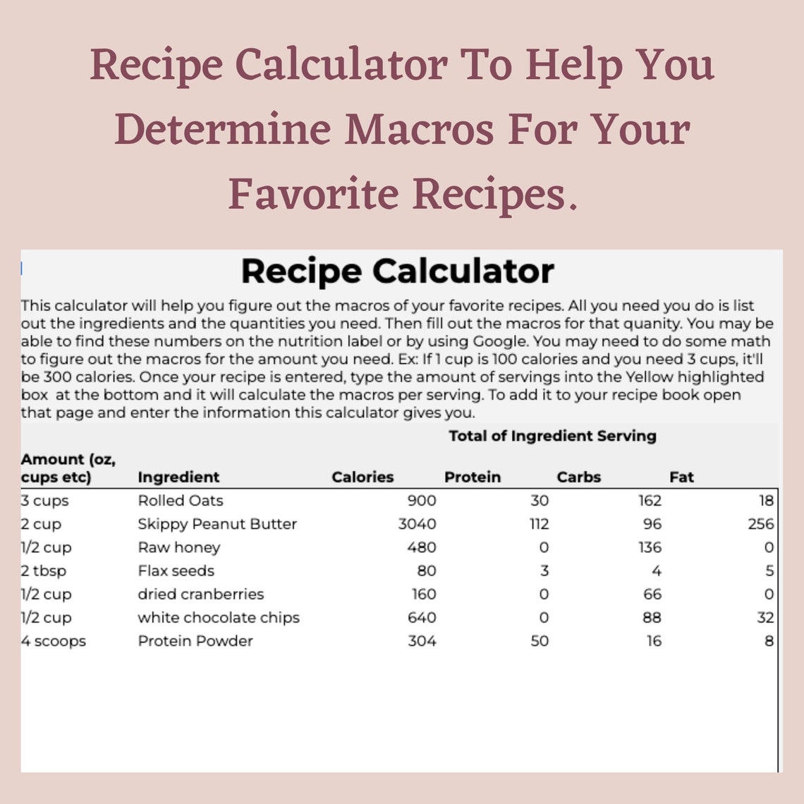 Digital Macro Meal Planner, Editable Macro Meal Plan Template, Google ...
