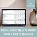 Digital Macro and Micro Meal Planner, Editable Macro Meal Plan Template ...