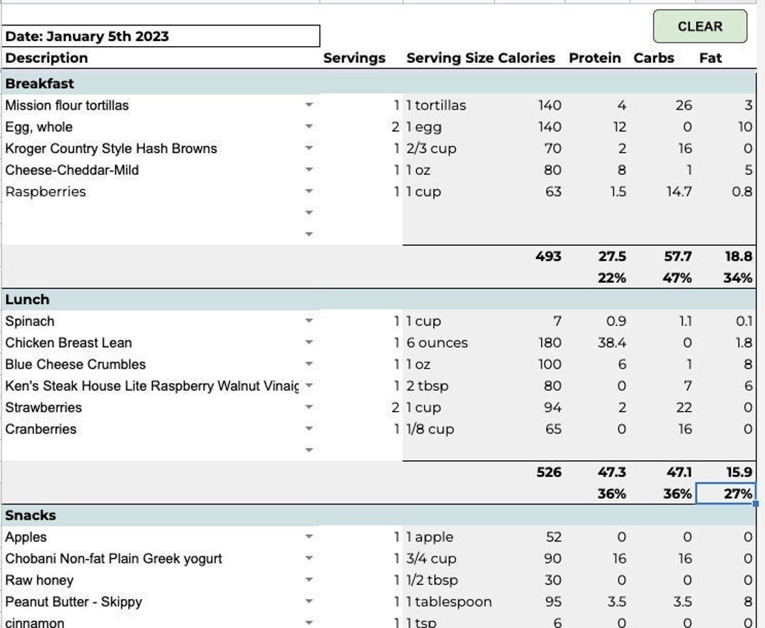 Digital Macro Meal Planner Editable Macro Meal Plan Template Etsy