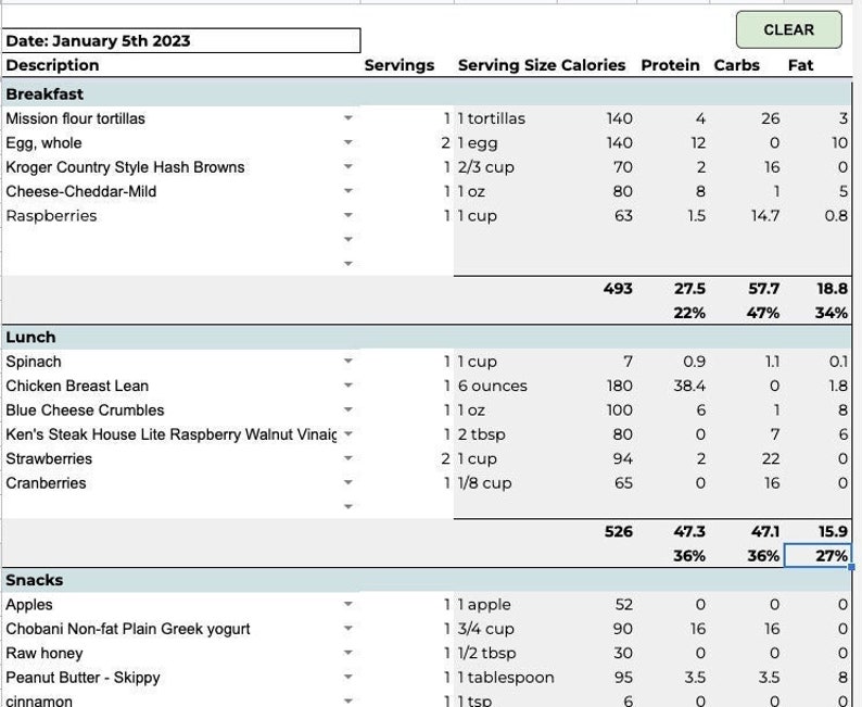 Digital Macro Meal Planner Editable Macro Meal Plan Template - Etsy