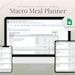 Digital Macro Meal Planner, Editable Macro Meal Plan Template, Google ...