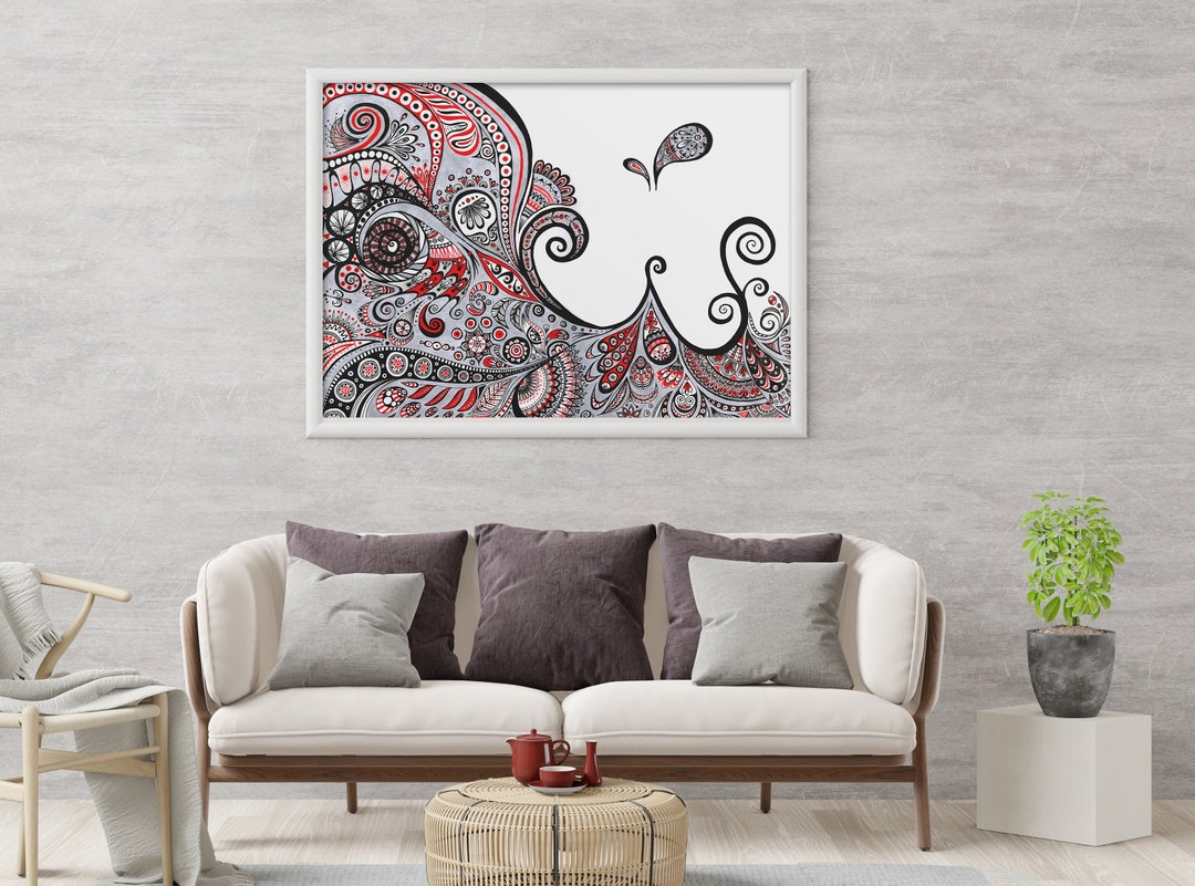 Downloadable Art Prints Modern, Instant Download Art, Large Scale Wall ...