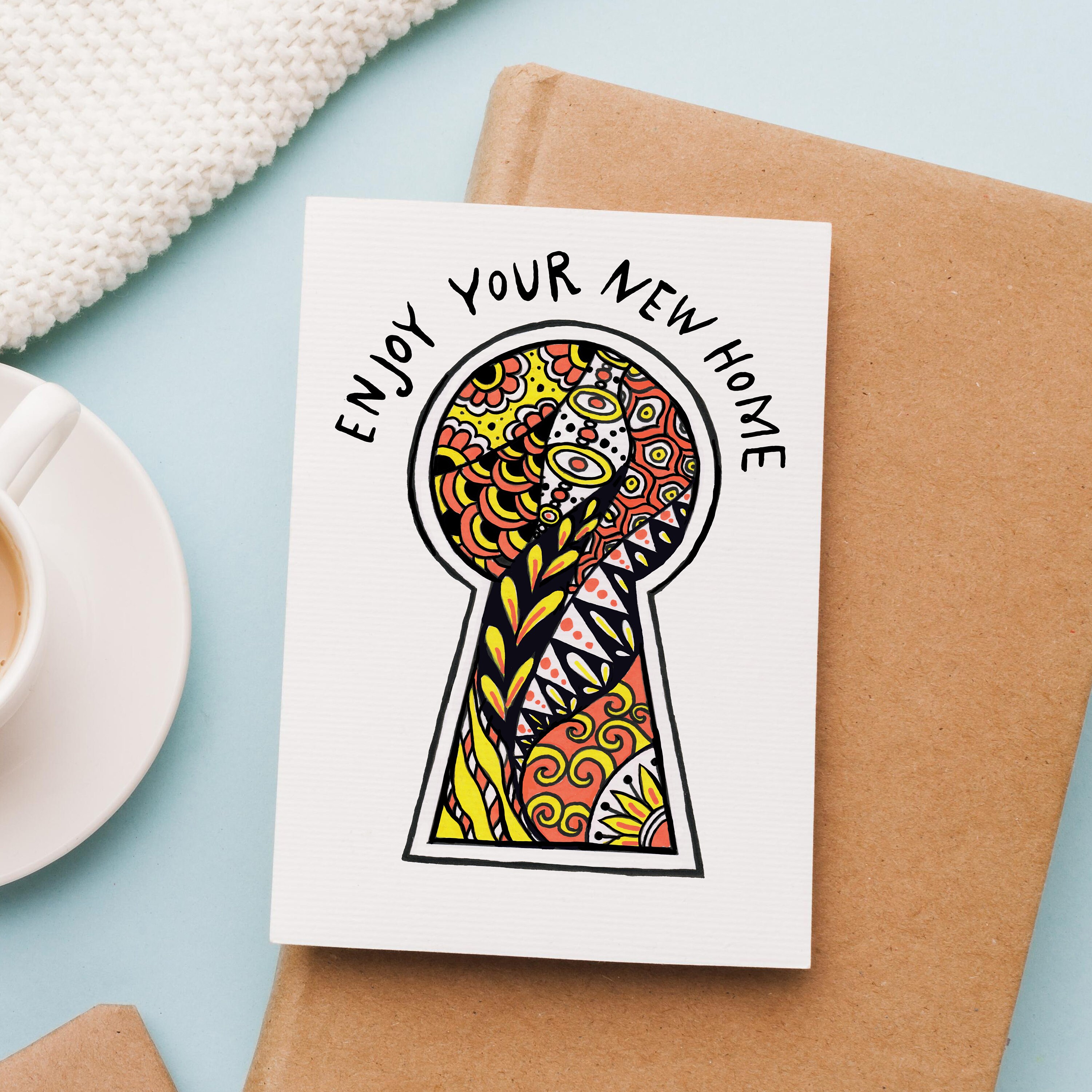 Printable Housewarming Party Card DIN A6 4x6 In and DIN B6 5x7 In ...